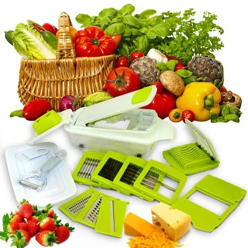 MEGACHEF 8-in-1 Multi-use Slicer Dicer And Chopper With Interchangeable Blades