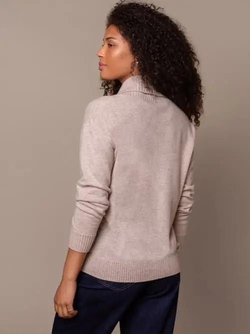 CELTIC & CO. Lambswool Shawl Collar Knitted Jumper