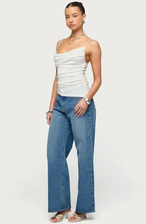EDIKTED Asymmetric Cowl Neck Camisole