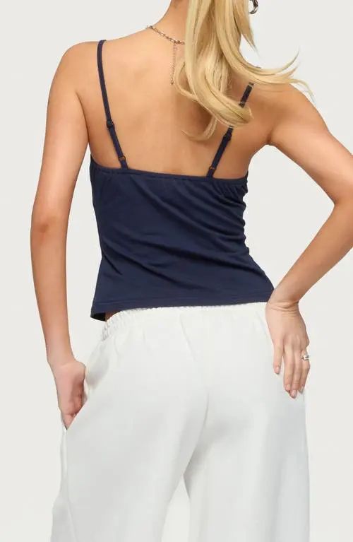 EDIKTED Lace Trim Cotton Blend Camisole