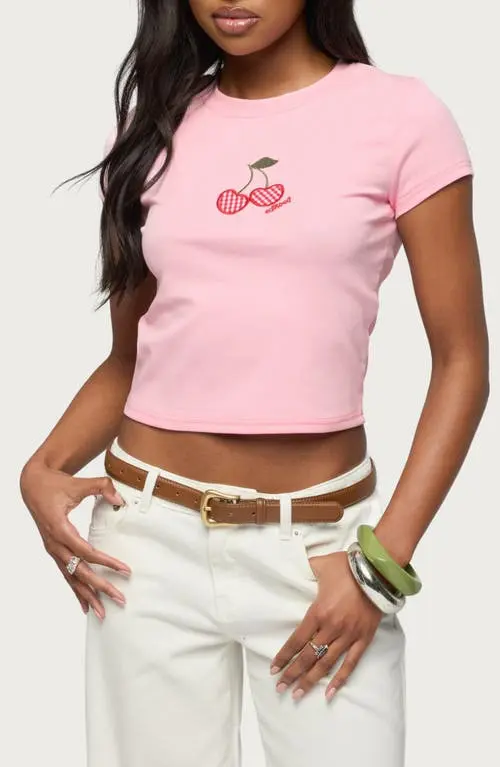 EDIKTED Appliqué Baby Tee