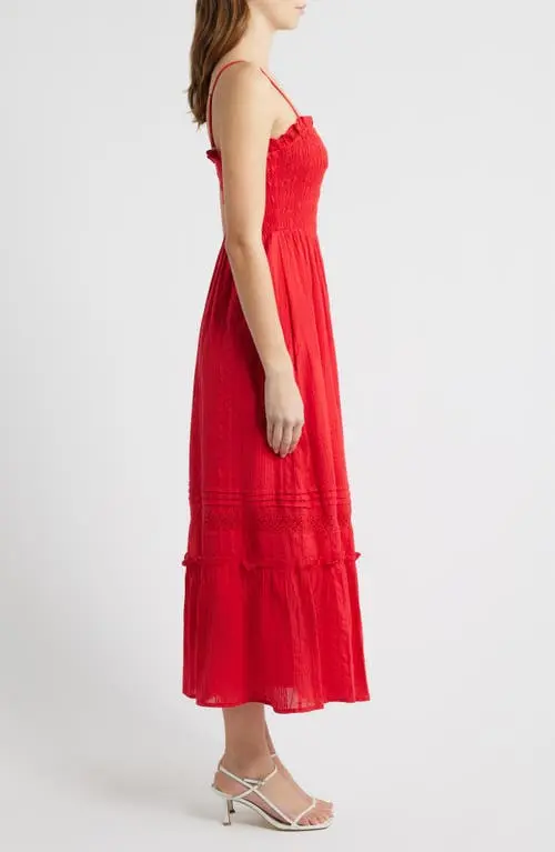 CLEOBELLA Magnolia Ruffle Trim Maxi Dress - Goji Berry