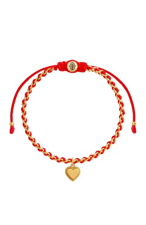 KARMA AND LUCK Infinite Love Red String Heart Bracelet - Red/gold