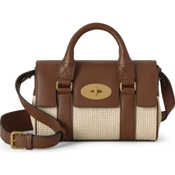 Mulberry Mini Bayswater - Ecru-bright Oak