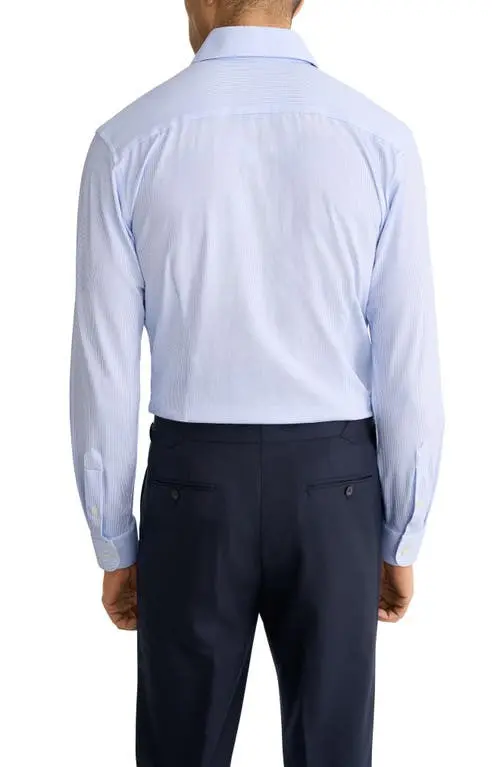 Eton Slim Fit Stripe Stretch Jersey Dress Shirt