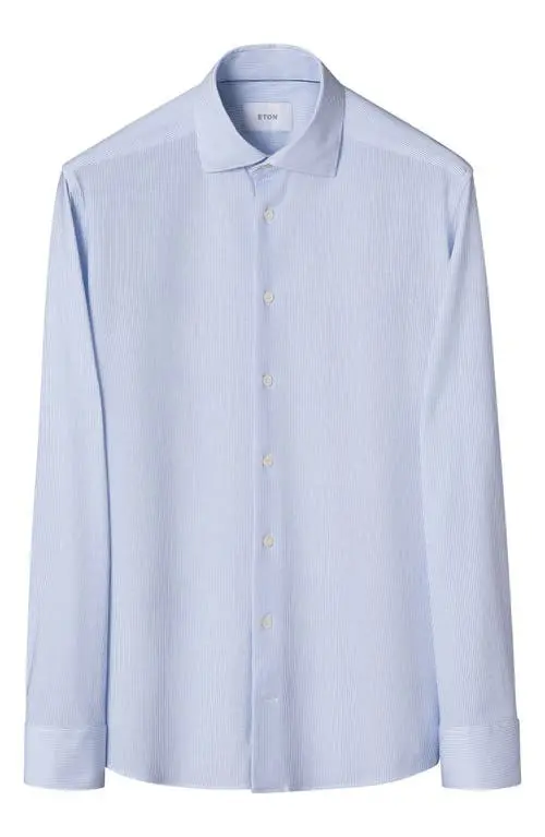 Eton Slim Fit Stripe Stretch Jersey Dress Shirt