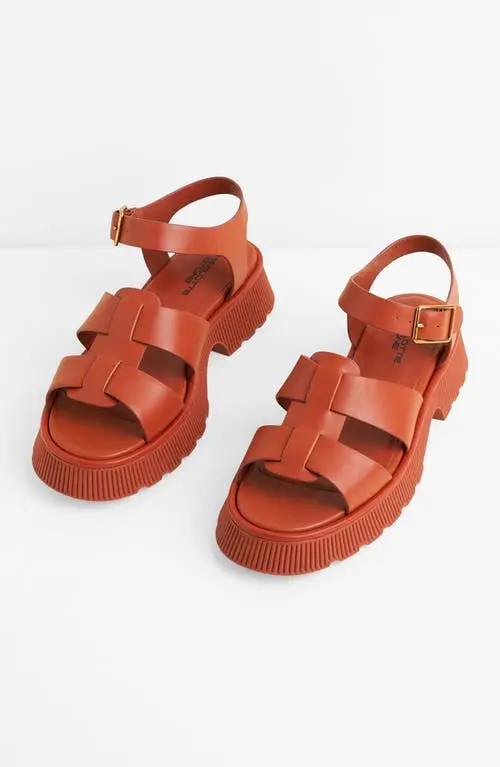 Charlotte Stone Henny Platform Caged Sandals - Sienna