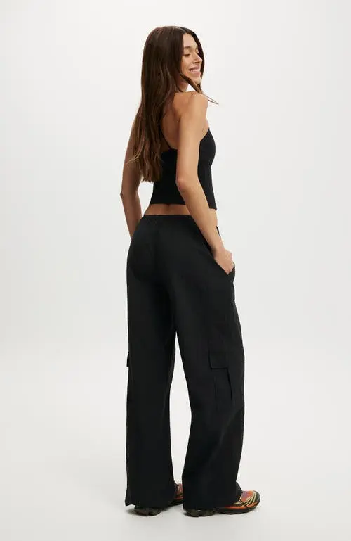 Cotton:on Woven Utility Pant - Black
