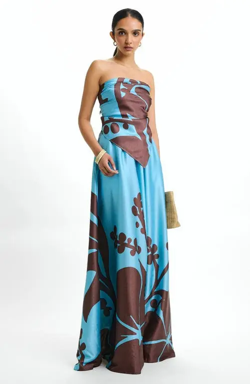 DIARRABLU High-waisted Wide-leg Printed Trousers - Ula Mint
