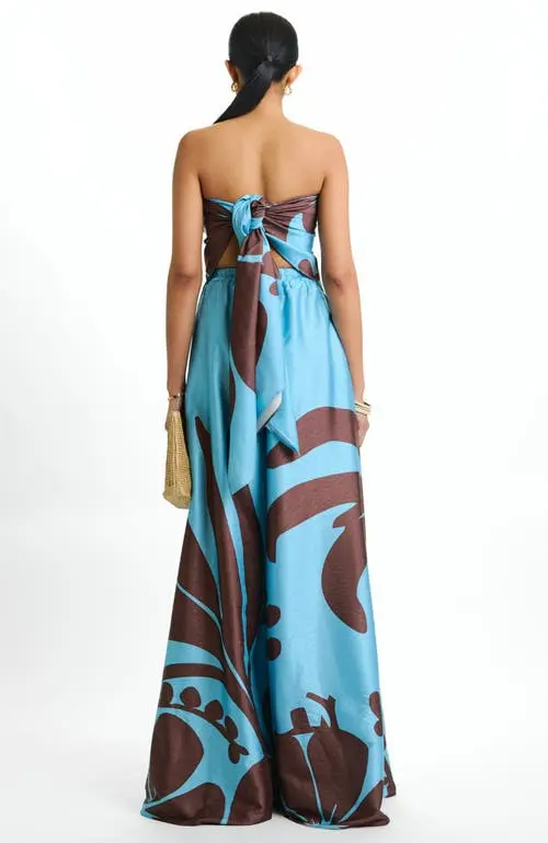 DIARRABLU High-waisted Wide-leg Printed Trousers - Ula Mint