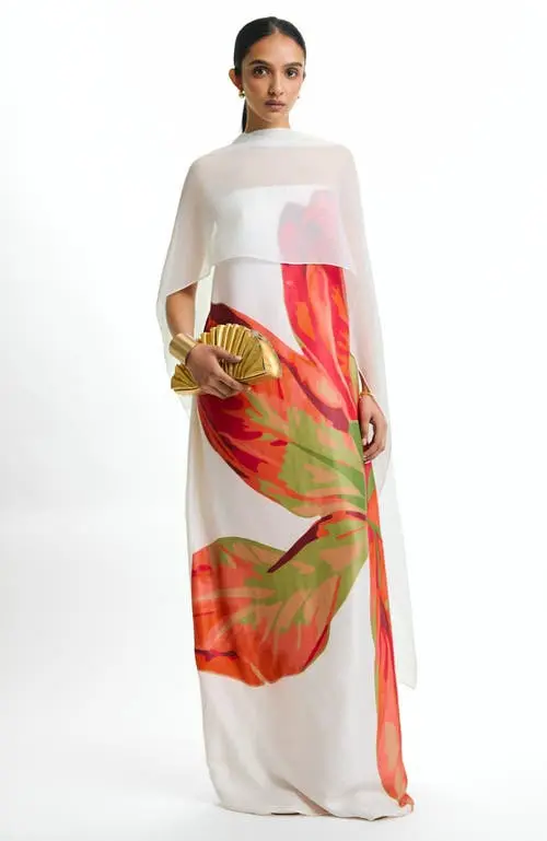 DIARRABLU Strapless Dress With Chiffon Shawl - Sira Rose