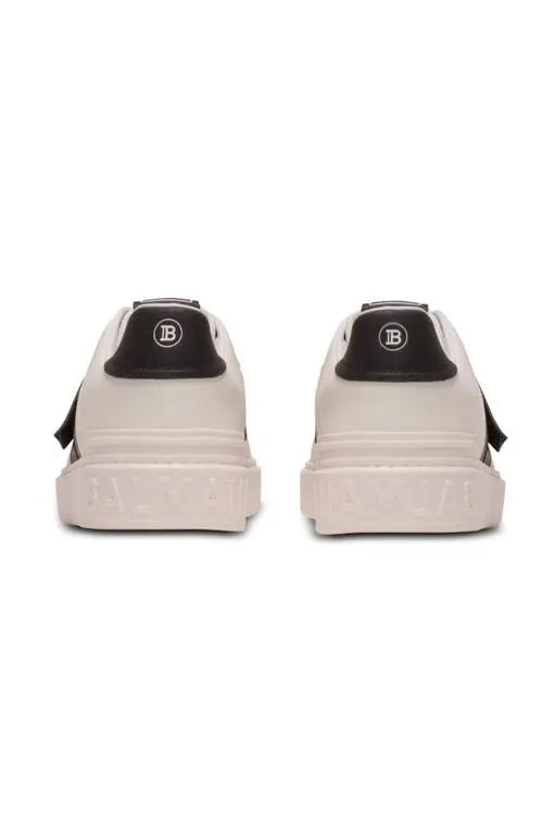 Balmain Calfskin B-court Sneakers - White