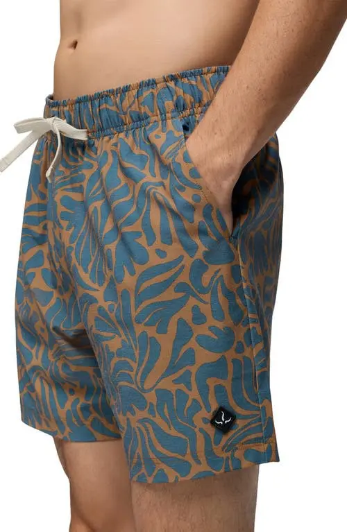 Prana Metric Swim Trunks - Tumeric Seaweed