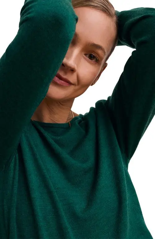 CELTIC & CO. Merino Fine Knit Boat Neck Jumper - Emerald