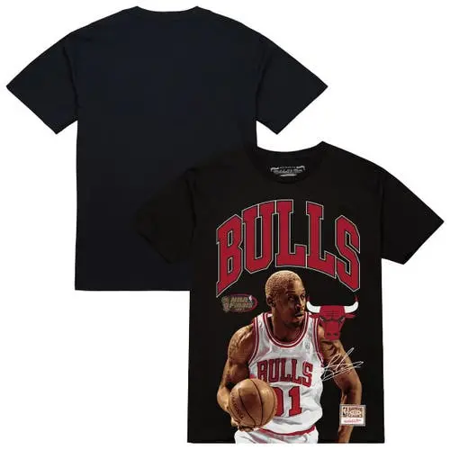 Mitchell & Ness Dennis Rodman Chicago Bulls Hardwood Classics Player Arch T-shirt - Black