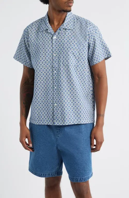 Obey Adrian Woven Camp Shirt - Unbleached Multi