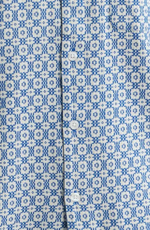 Obey Adrian Woven Camp Shirt - Unbleached Multi