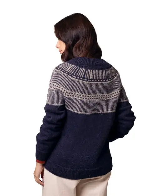 CELTIC & CO. British Wool Yoke Stitch Cardigan