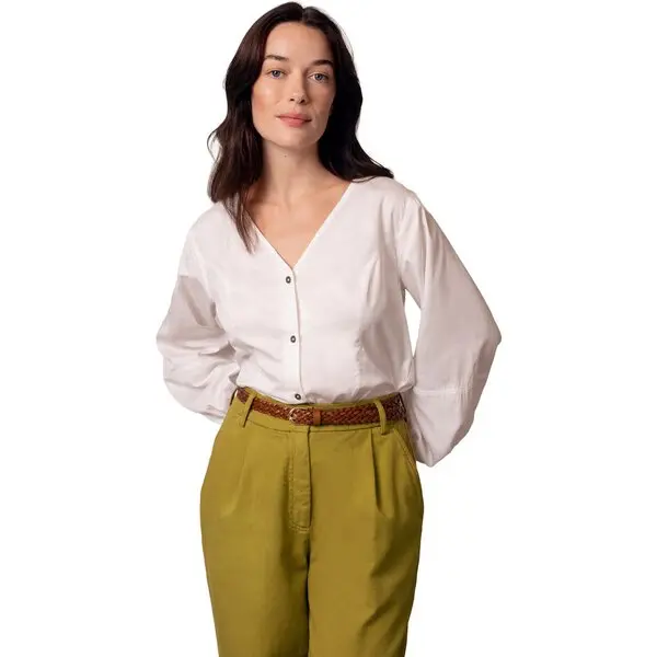 CELTIC & CO. V-neck Button Blouse