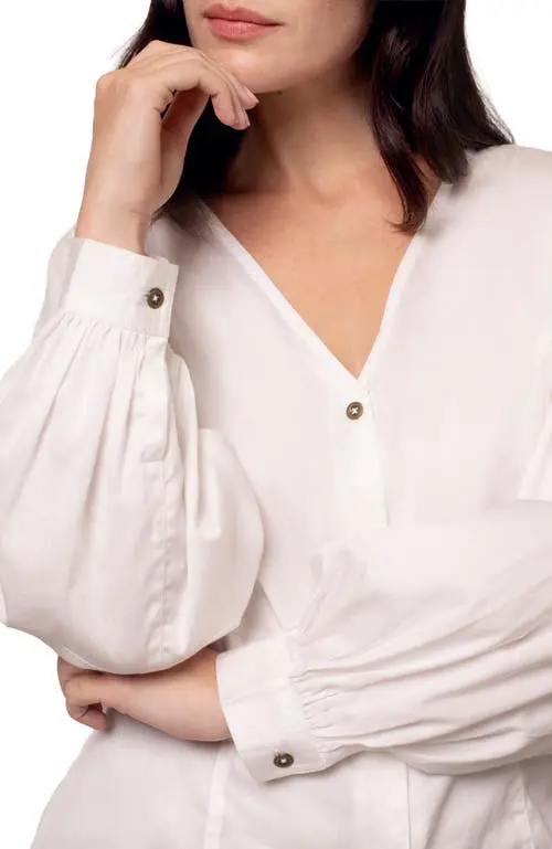 CELTIC & CO. V-neck Button Blouse