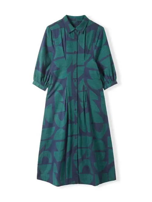 CELTIC & CO. Pleat Detail Shirt Dress