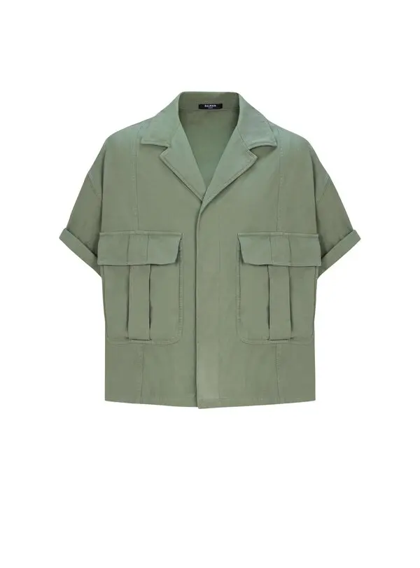 Balmain Cotton Utility Shirt - Green
