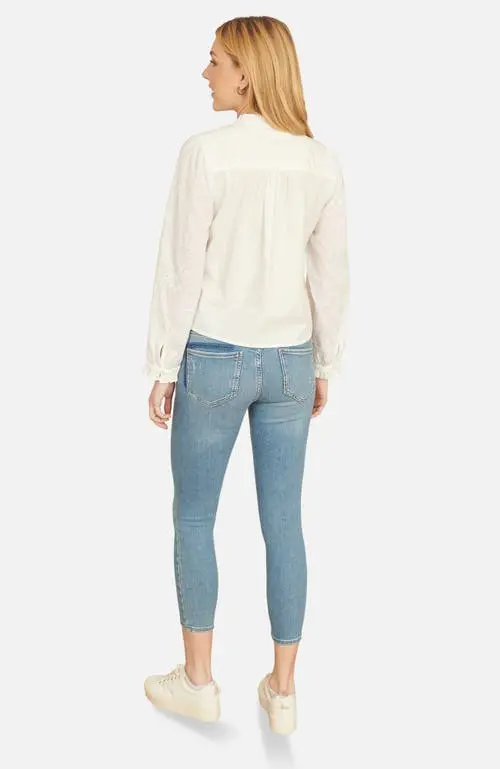 YUMI Pleated Bib Cotton Shirt