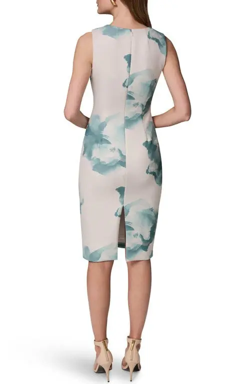 Donna Karan New York Sleeveless Floral Print Sheath Dress