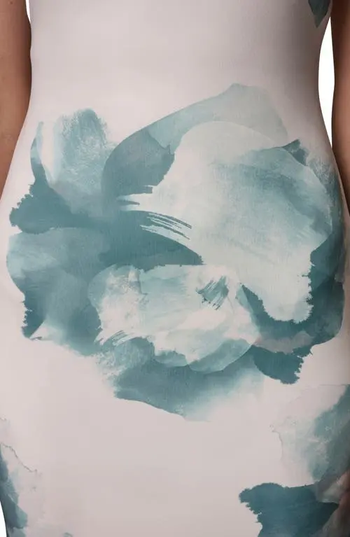 Donna Karan New York Sleeveless Floral Print Sheath Dress