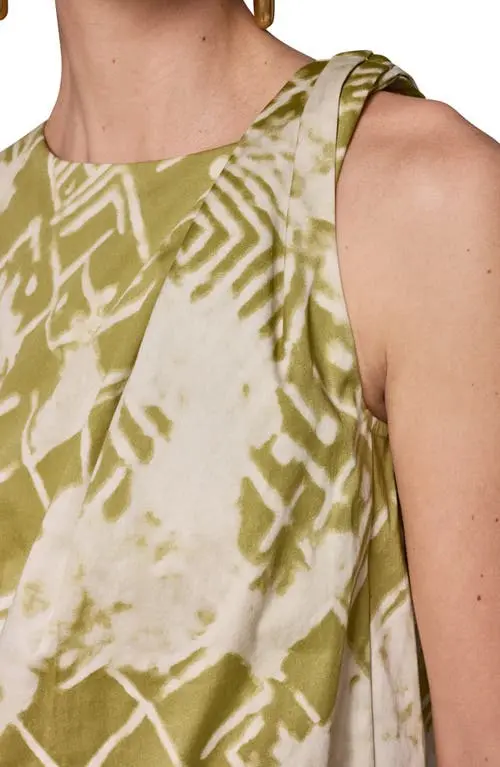 Donna Karan New York Abstract Print Sleeveless Shift Dress