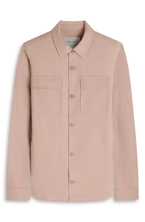 Bugatchi Aerolinen Linen Blend Shirt Jacket - Desert