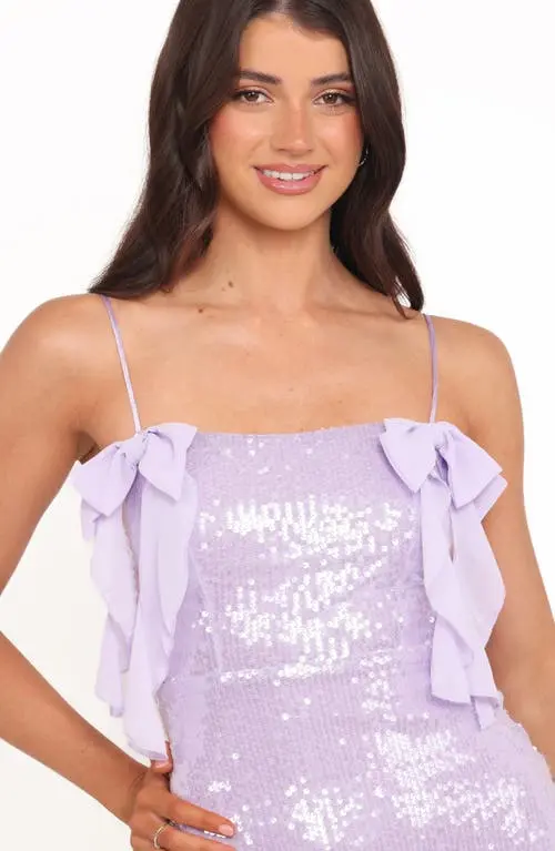 PETAL & PUP Katerina Sequin Bow Minidress