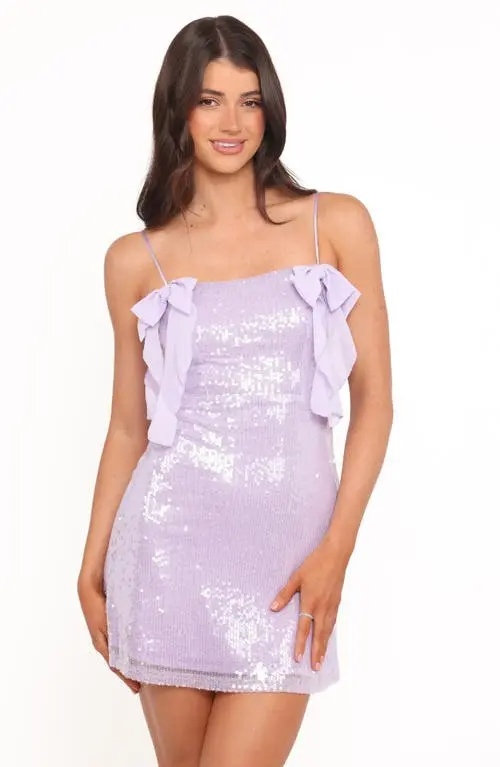 PETAL & PUP Katerina Sequin Bow Minidress