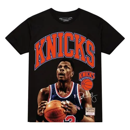 Mitchell & Ness Patrick Ewing New York Knicks Hardwood Classics Player Arch T-shirt