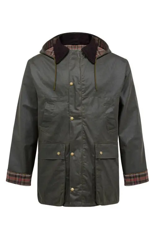 CELTIC & CO. Waxed Cotton Jacket With Corduroy Trim