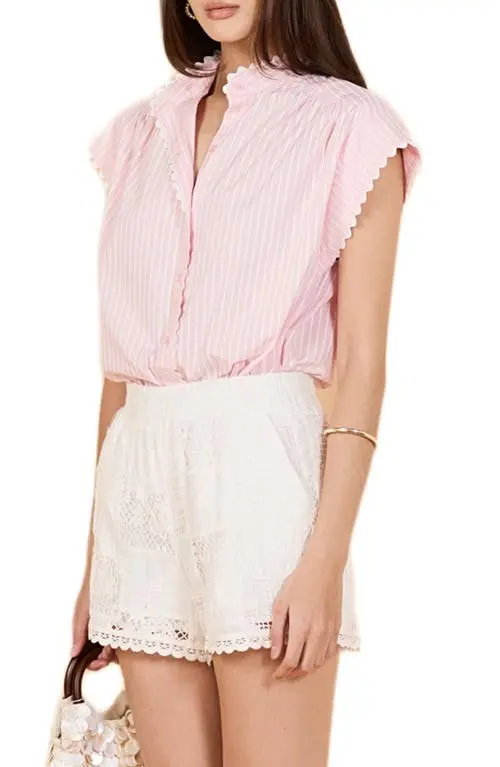 English Factory Stripe Rickrack Top