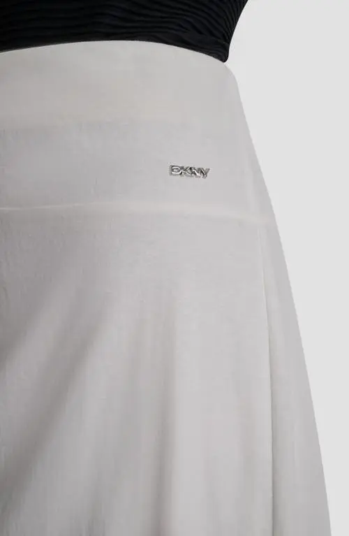 Dkny A-line Knit Midi Skirt - Ivory