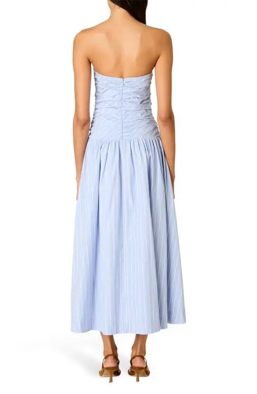 NIA Mulholland Strapless Cotton Midi Dress
