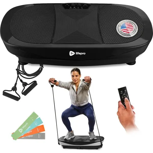 LIFEPRO Rumblex Max 4d Vibration Plate Exercise Machine - Black