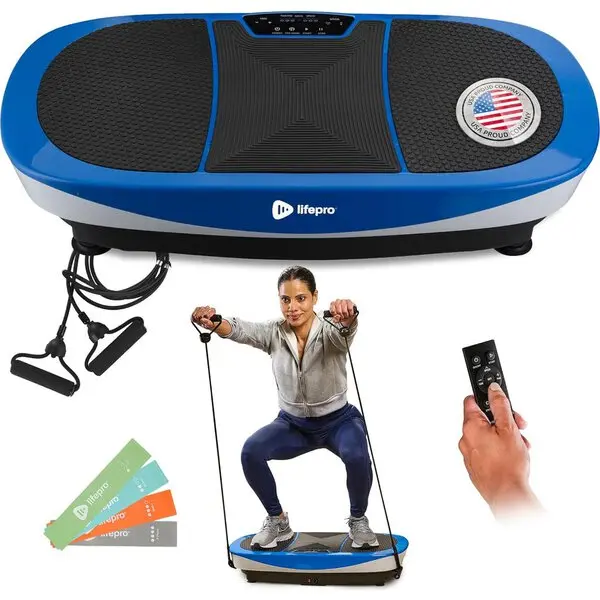 LIFEPRO Rumblex Max 4d Vibration Plate Exercise Machine - Blue