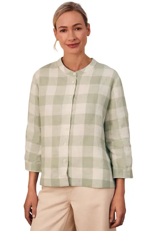 CELTIC & CO. Check Swing Blouse - Mineral Check