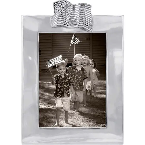 MARIPOSA American Flag 5 X 7-inch Picture Frame - Silver
