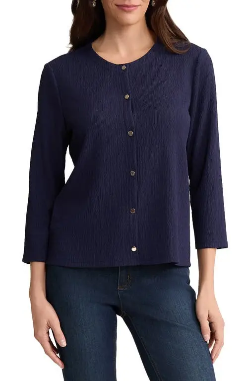 Jones New York Three-quarter Sleeve Cardigan