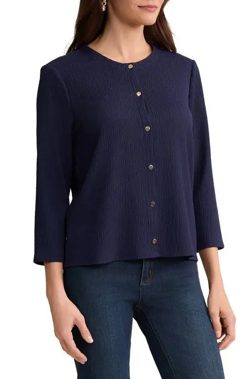 Jones New York Three-quarter Sleeve Cardigan