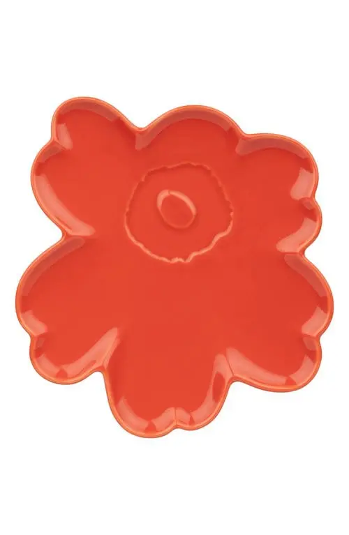 Marimekko Unikko Flower Shape Plate - Orange