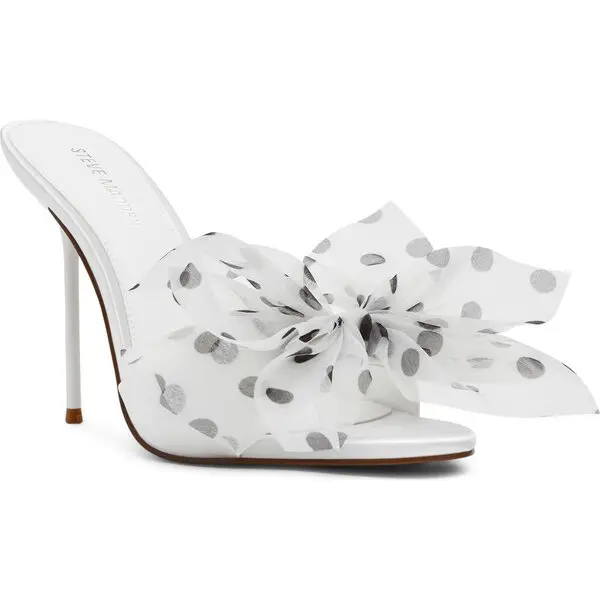 Steve Madden Davina Slide Sandal - White Polka Dot
