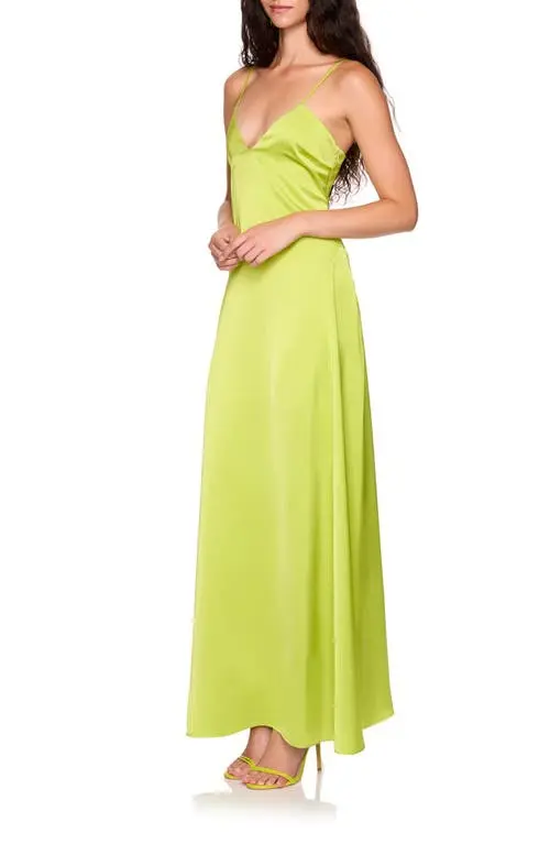 Susana Monaco Satin Slipdress - Chartreuse