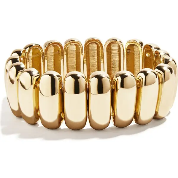 Baublebar Keira Ribbed Stretch Bracelet - Gold