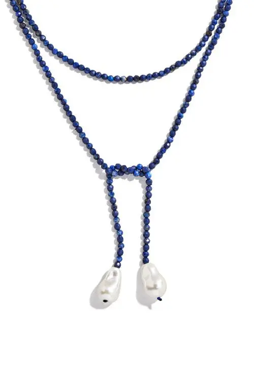 Baublebar Faux Pearl And Faux Stone Necklace - Blue