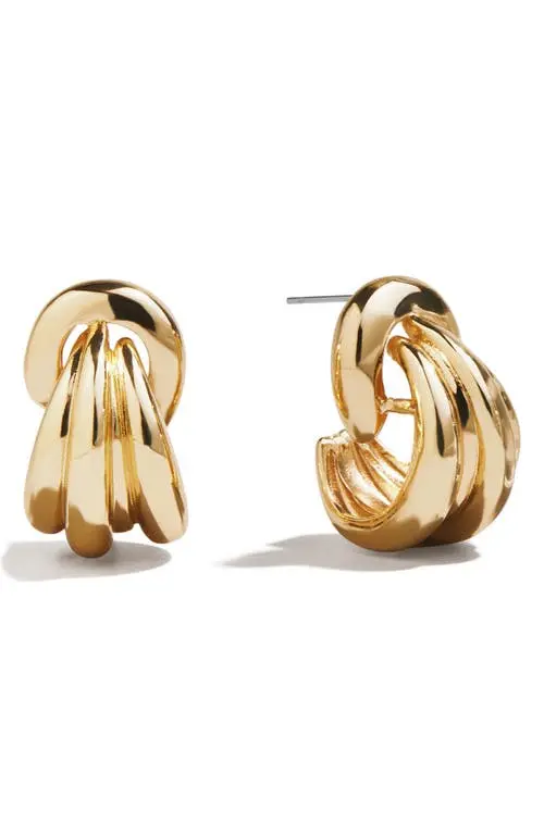 Baublebar Linda Triple Row Huggie Hoop Earrings - Gold